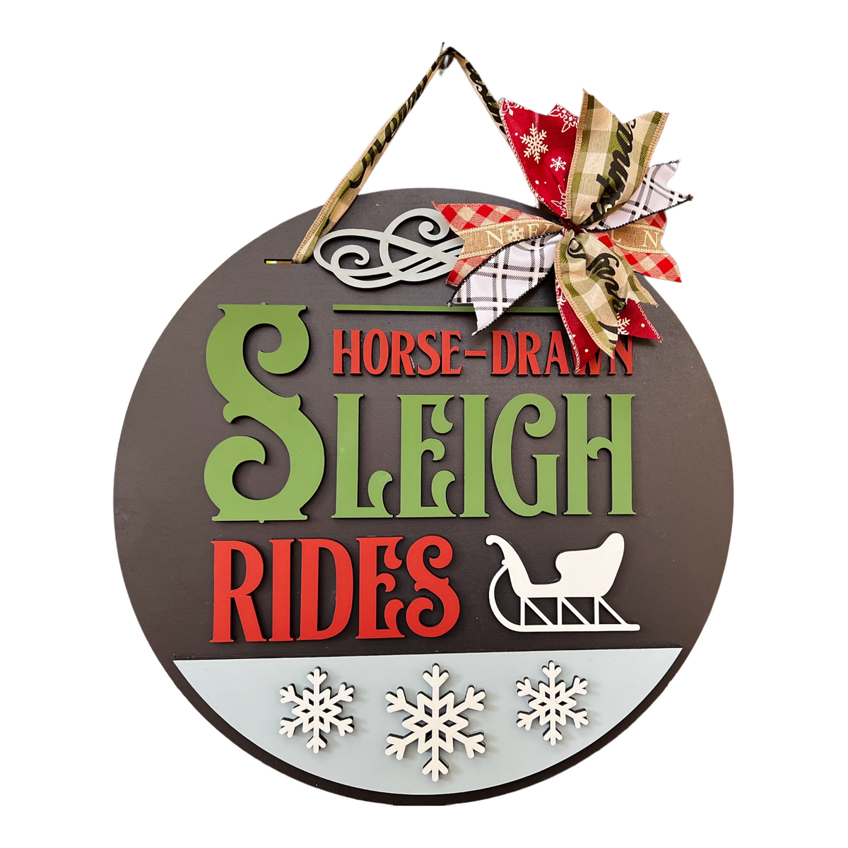 Sleigh Rides Door Sign – Honest Hare